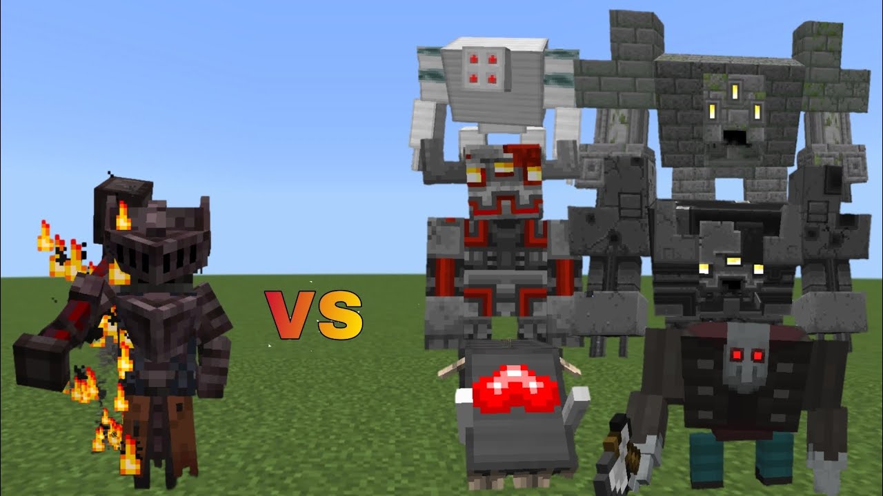 Nether Warlord vs Crimson steves more mobs and bosses | Minecraft Java ...