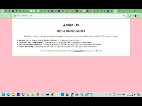 Creating a website with Home, About and Contact page - YouTube