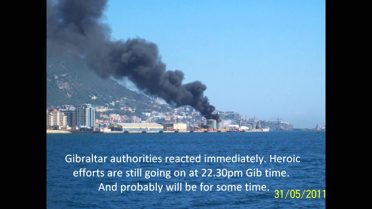 Gibraltar cruise terminal fire - Independence of the Seas - YouTube