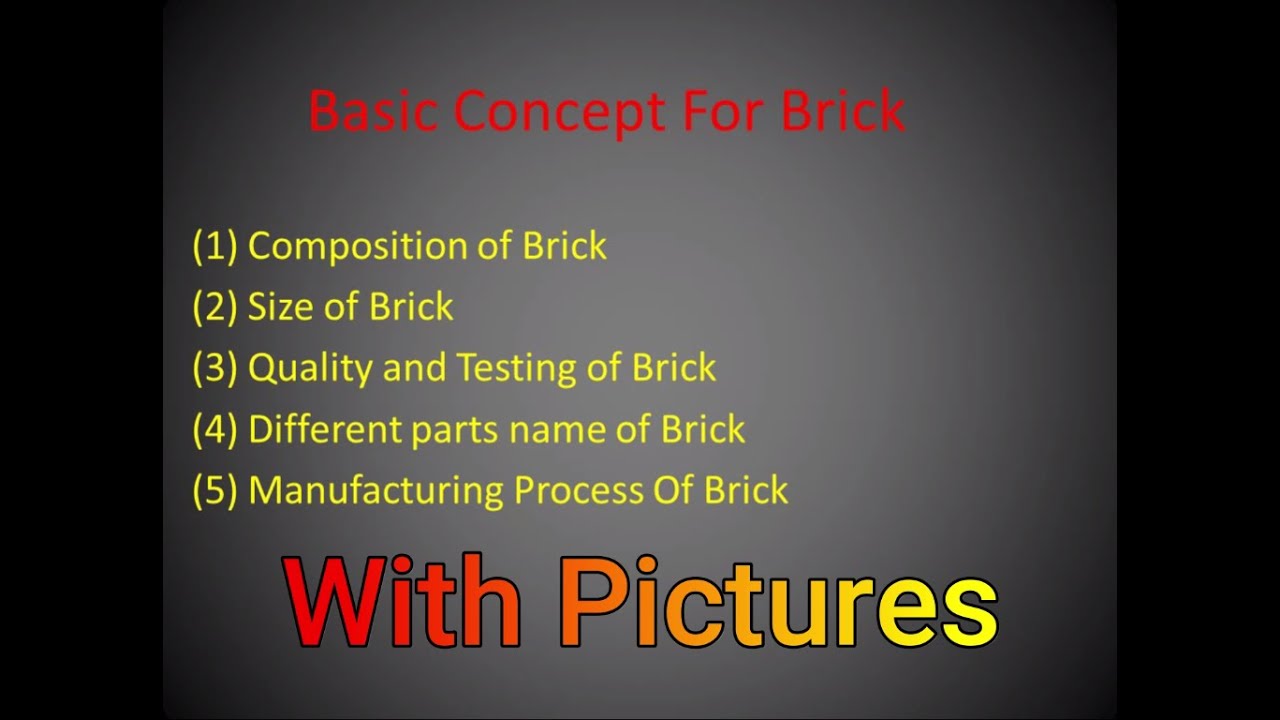 Brick | Basic of Bricks || Building Materials in Civil Engineering ...