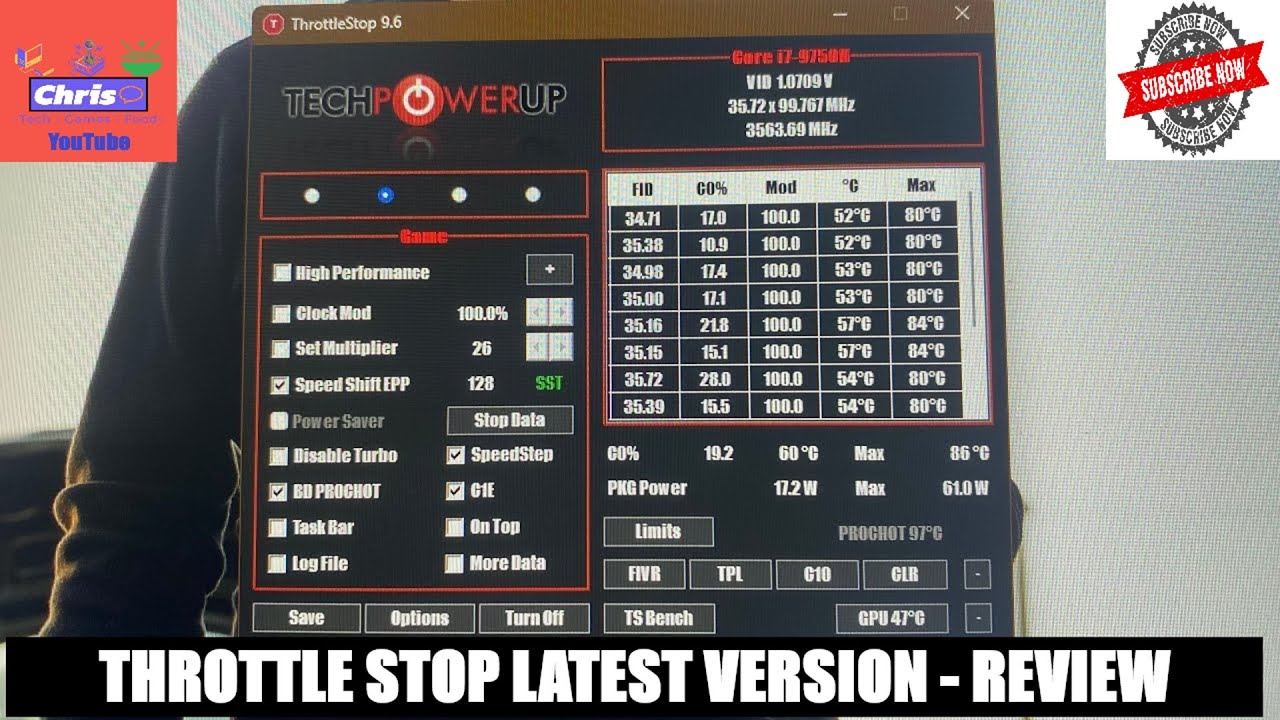 Throttle Stop Latest Version Review - YouTube