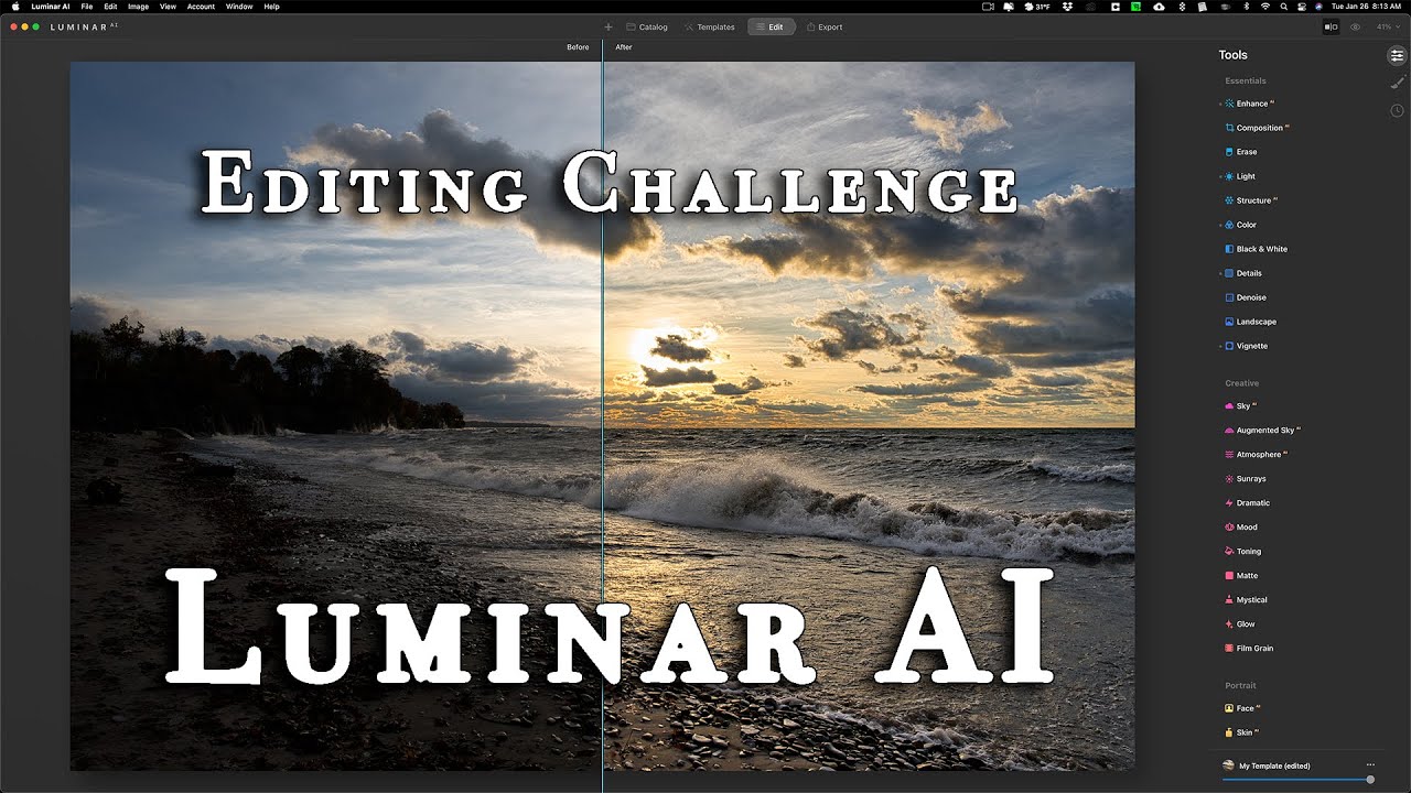 Photo Editing Challenge & FREE FILE - Luminar AI - YouTube