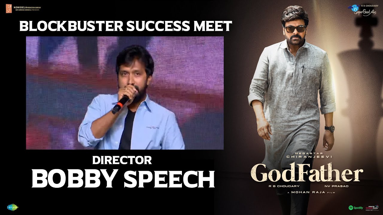 Director Bobby Speech @ GodFather Blockbuster Success Meet - YouTube