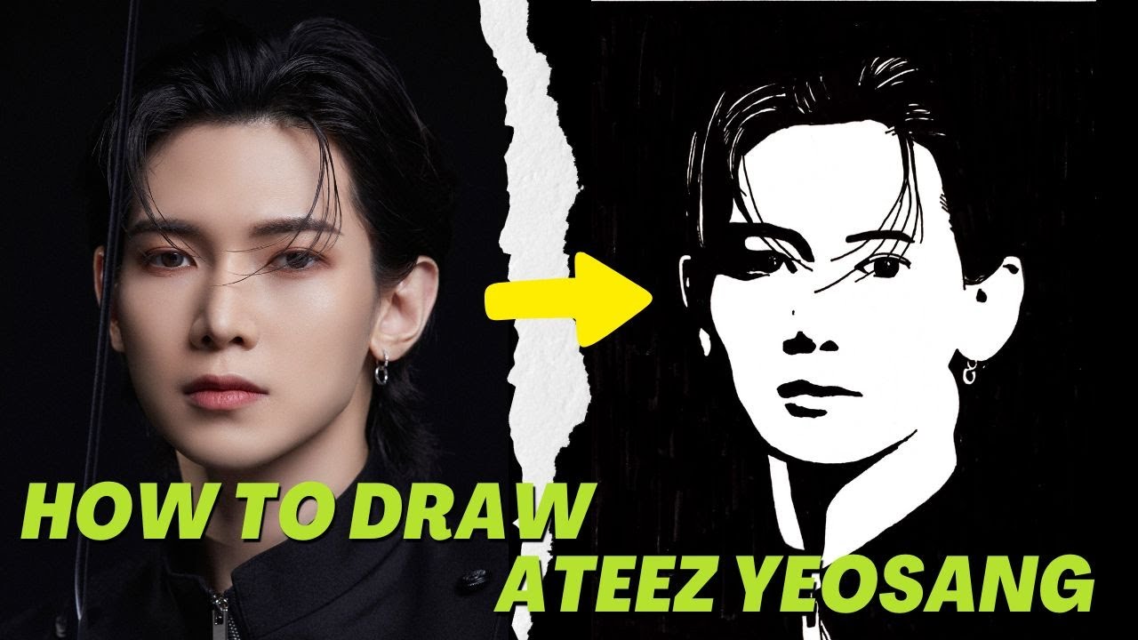 ATEEZ YEOSANG DRAWING #ateez #yeosang - YouTube