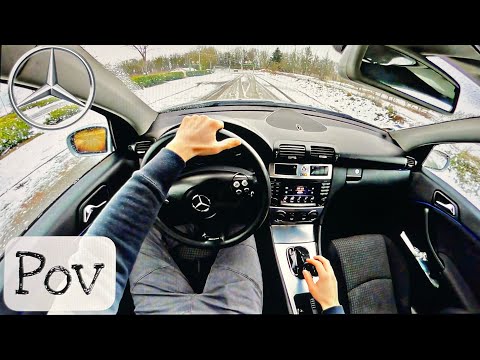 Mercedes Benz C200 2.1 CDI W203 122 Hp ( 2005 ) - DRIFT SNOW POV DRIVE