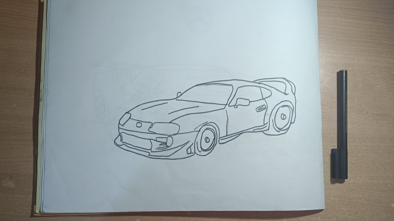 How to draw TOYOTA SURA MK4 easy step by step pt.1 - YouTube