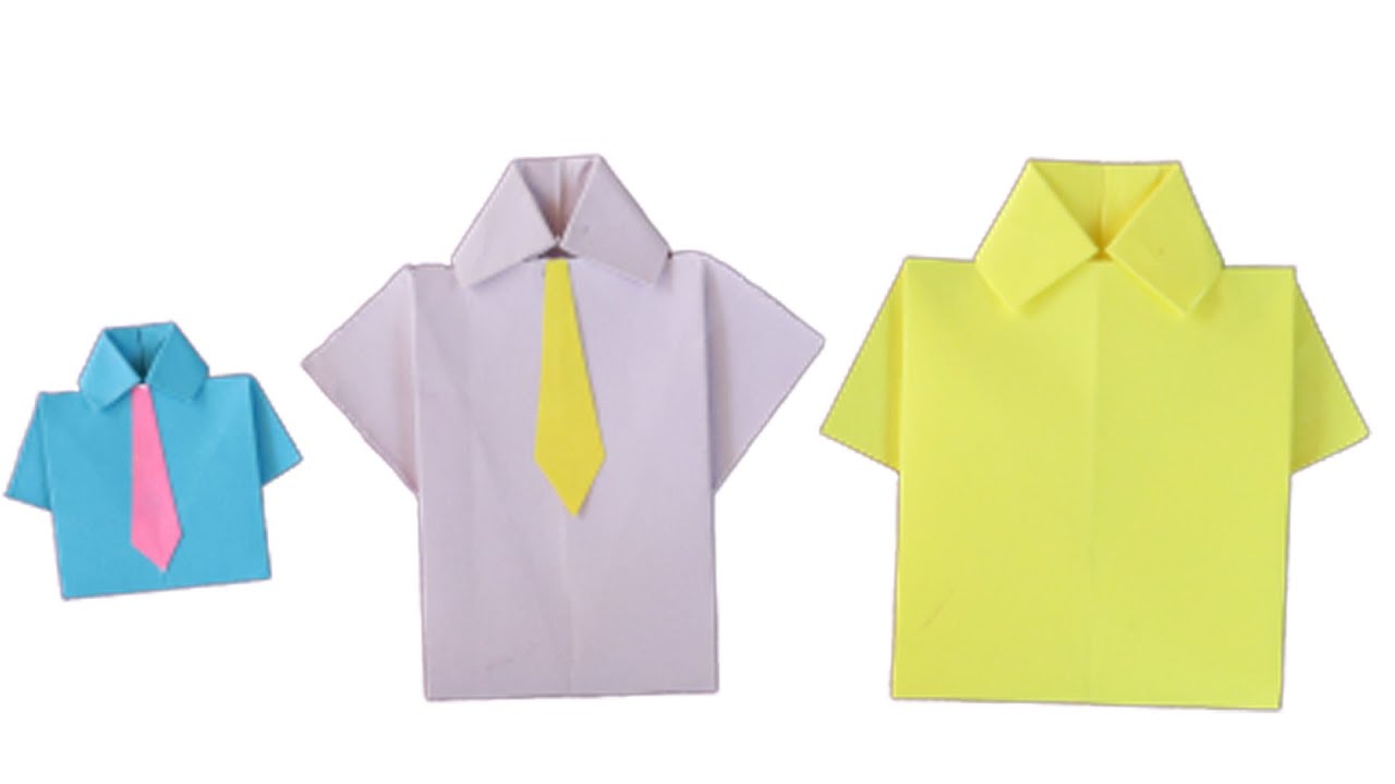 paper craft Making shirts with papers | FEFA learning - YouTube