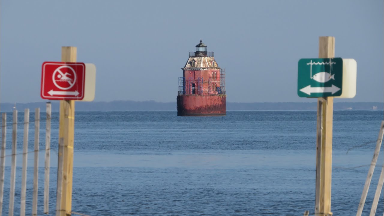 Sandy Point State Park, Annapolis Maryland. Aerial Drone Footage (Mavic ...