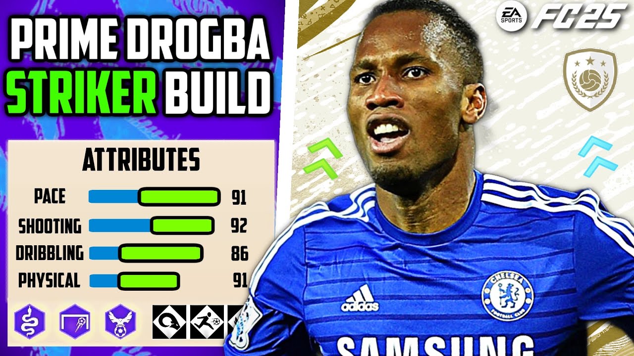 OVERPOWERED BEST PRIME DROGBA STRIKER BUILD EA FC 25 Pro Clubs - YouTube