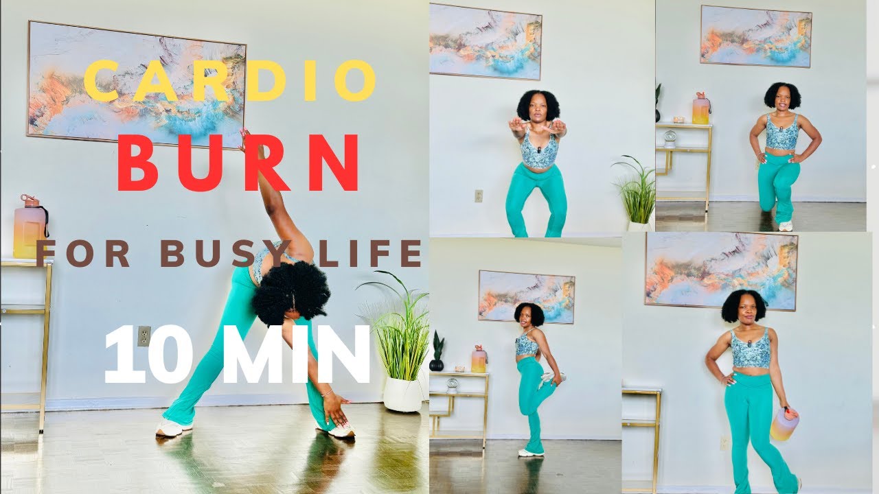10 Min At Home CARDIO WORKOUT for busy lives|No Equipment|All Standing ...