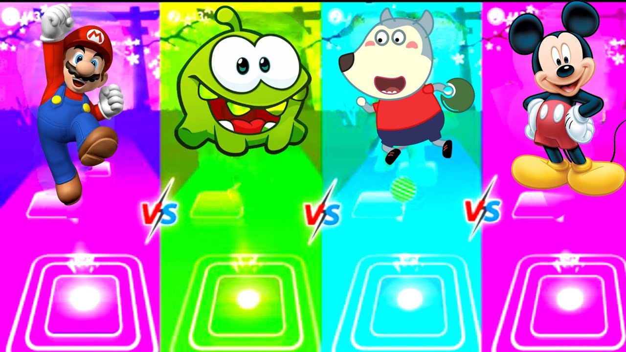 Mario 🆚 Omnom 🆚 Wolfoo 🆚 Mickey mouse 🎶 Who is Best? - YouTube