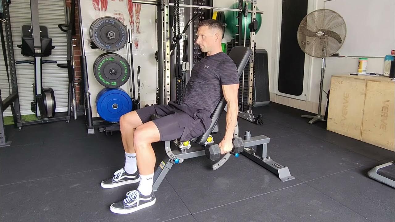 Dumbbell Incline Rotating Bicep Curl Supinating Youtube