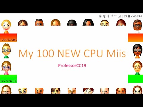 My Completed 100 CUSTOM CPU Miis for WSR/Wii Party - YouTube