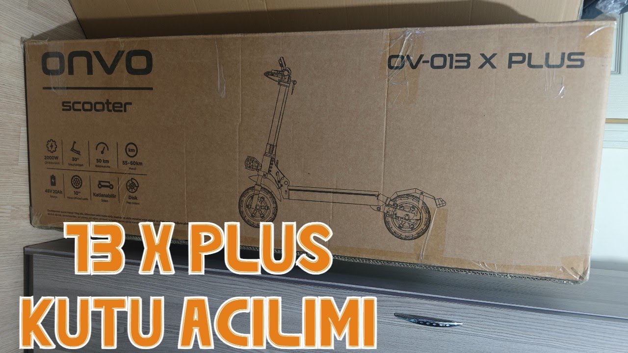 Onvo OV-013 X Plus 2000 W Elektrikli Scooter Kutu Açılımı 2024 - YouTube