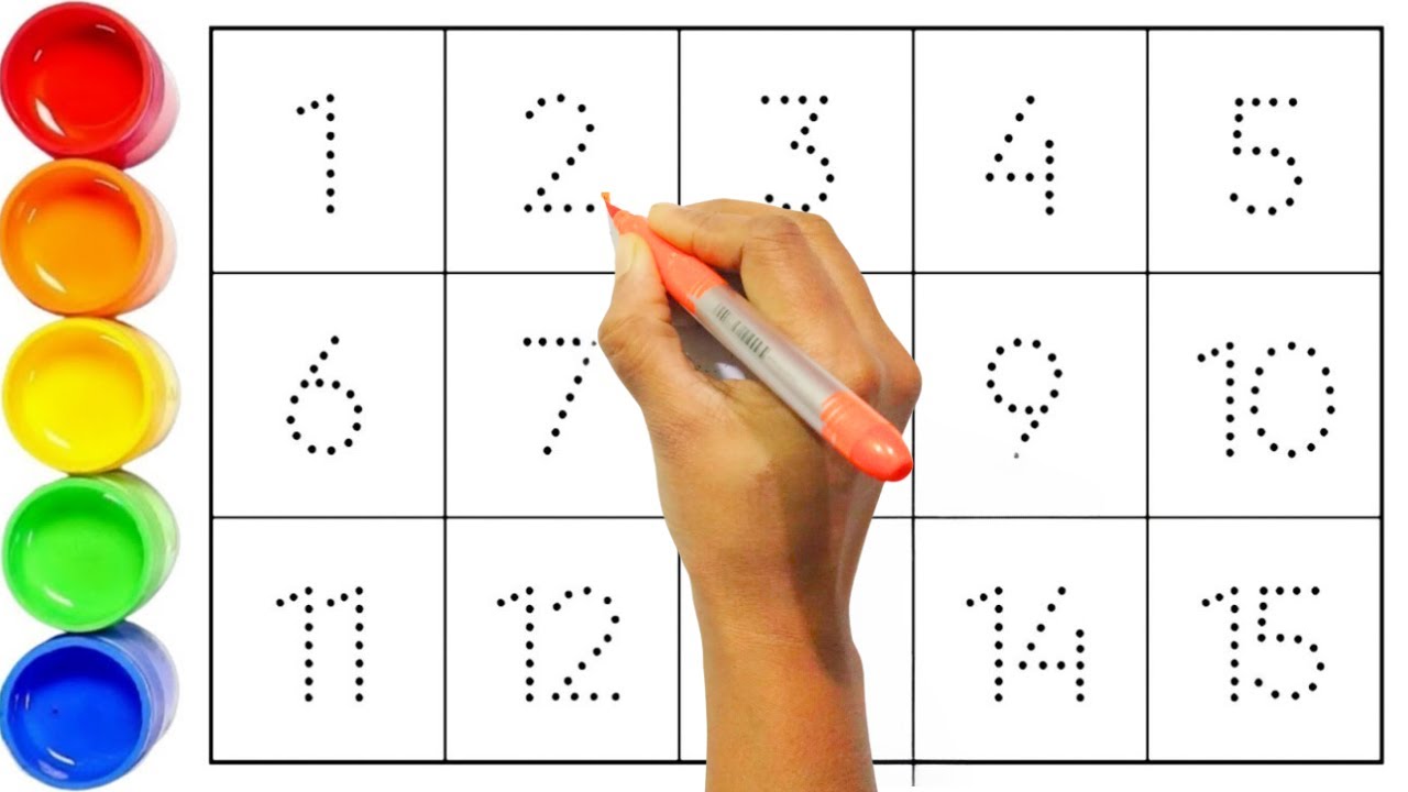 Number Mastery Learn to write Count from 1 to 30 Easy One Two Three ...