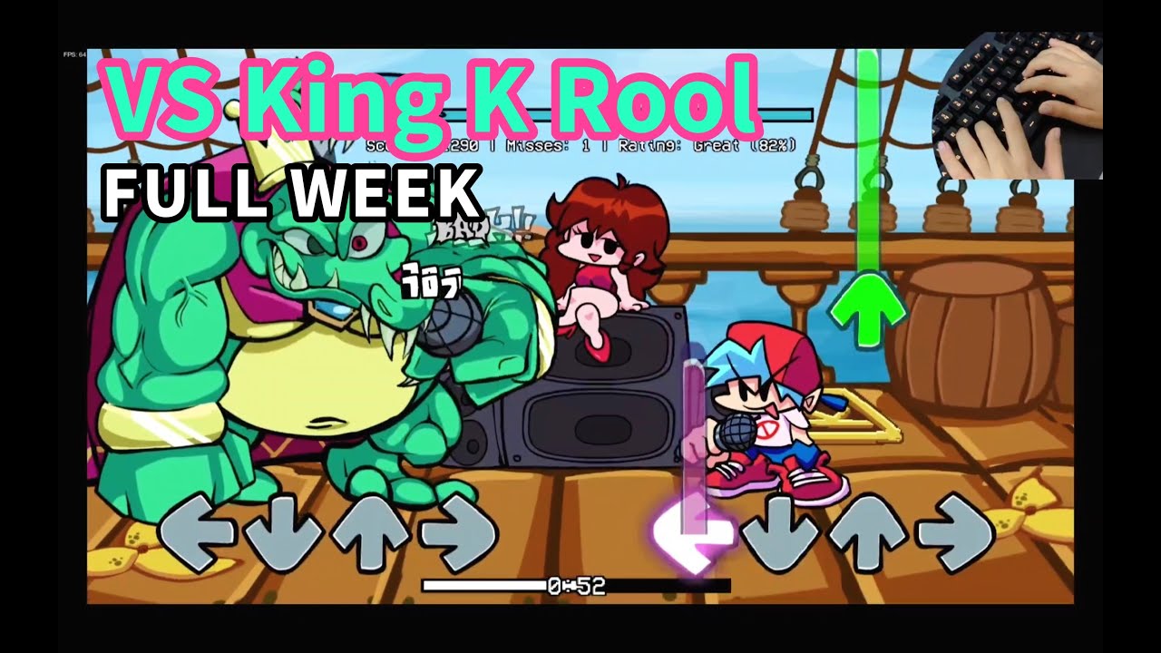 【Friday Night Funkin'】11 FNF 9才プレイ動画 手元 VS King K Rool FULL WEEK Donkey ...