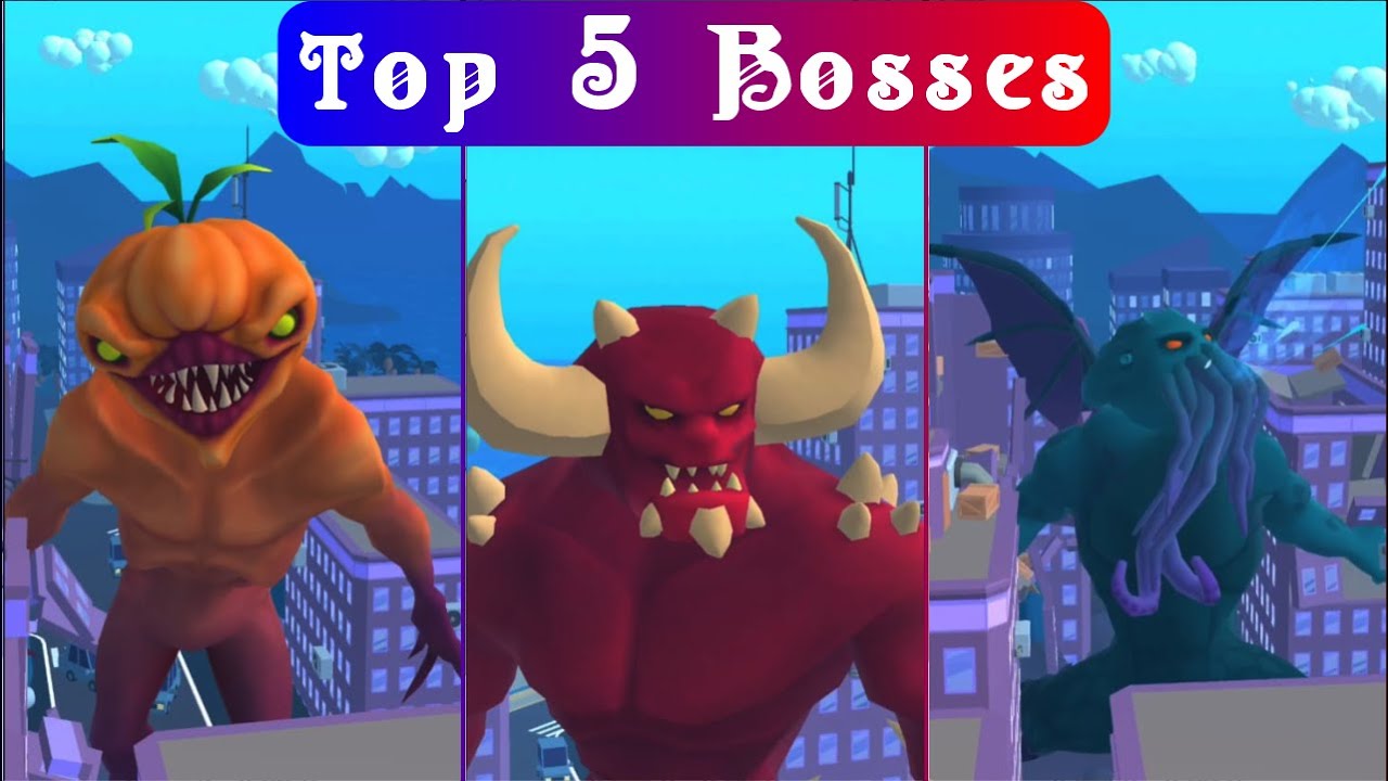 heli monster - giant hunter | Top 5 Bosses | heli monster Gameplay ...