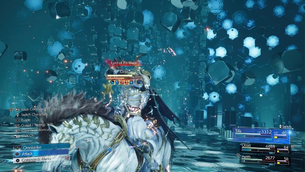 FFVII REBIRTH - Difficult Odin Boss(Builds at End) - YouTube
