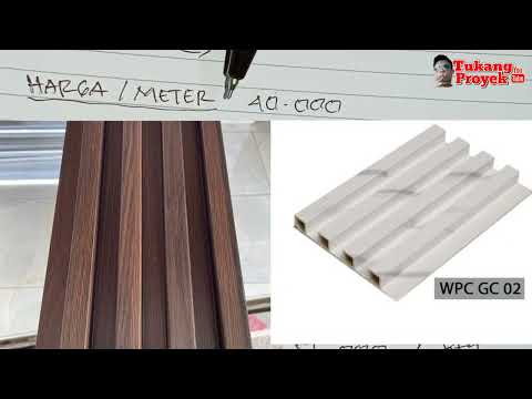 Harga ukuran dan isi wall panel dinding WPC - YouTube