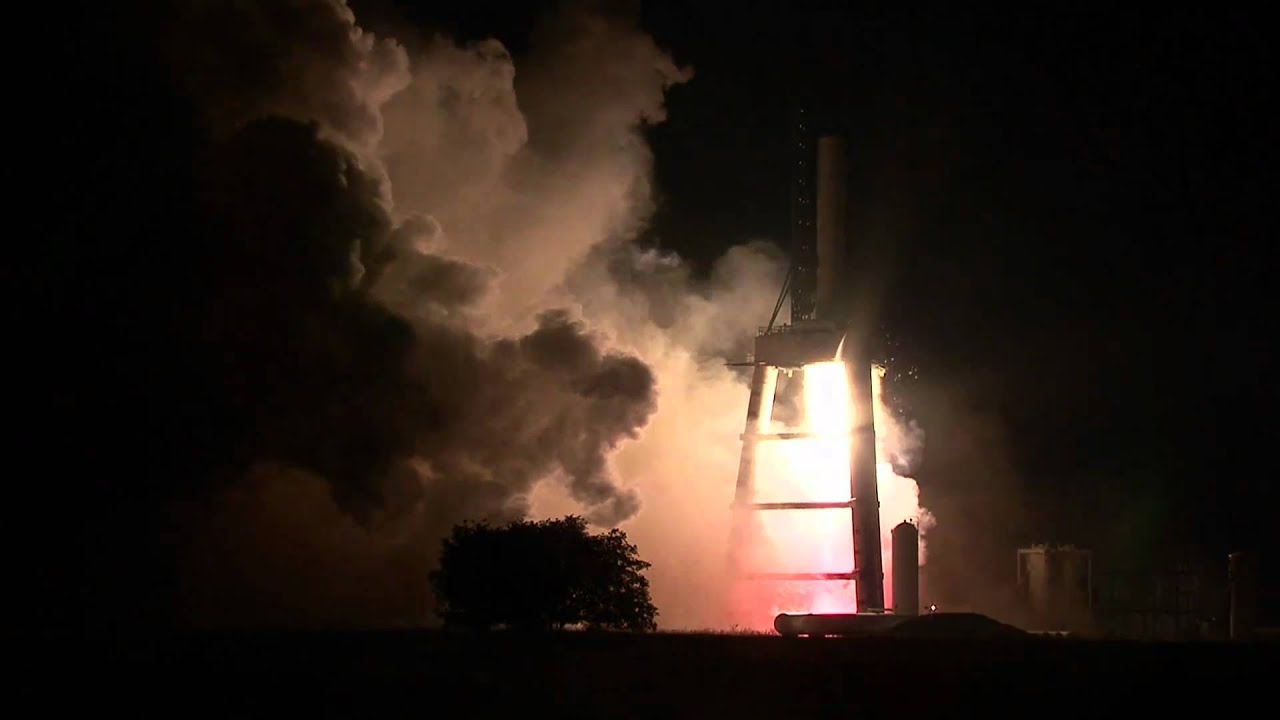 Falcon 9 Five Engine Test - YouTube