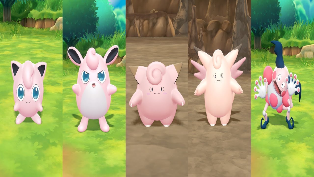 Jigglypuff,Wigglytuff,Clefairy,Clefable & Mr. Mime Locations - YouTube