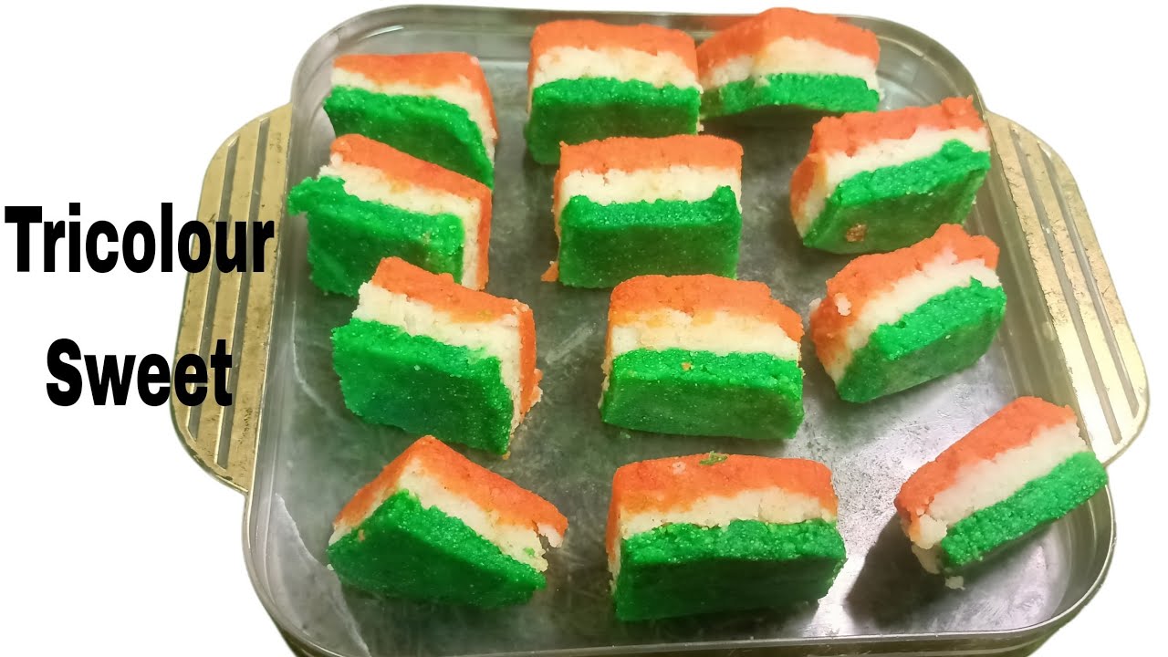 Tricolour Sweet Recipe | Easy Tricolour Sweet | How To Make Tri colour ...
