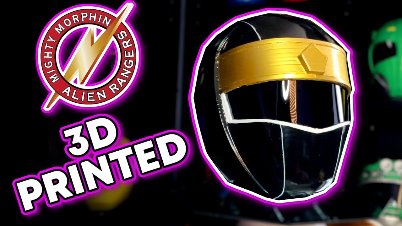 3D Printing & Finishing a Mighty Morphin Alien Ranger Black Helmet ...
