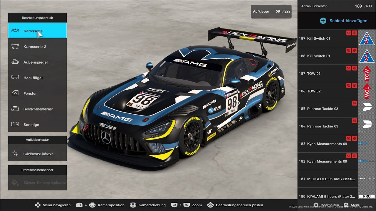 PTDesigns - Apex Racing - Mercedes AMG GT3 - Gran Turismo 7 - Livery ...