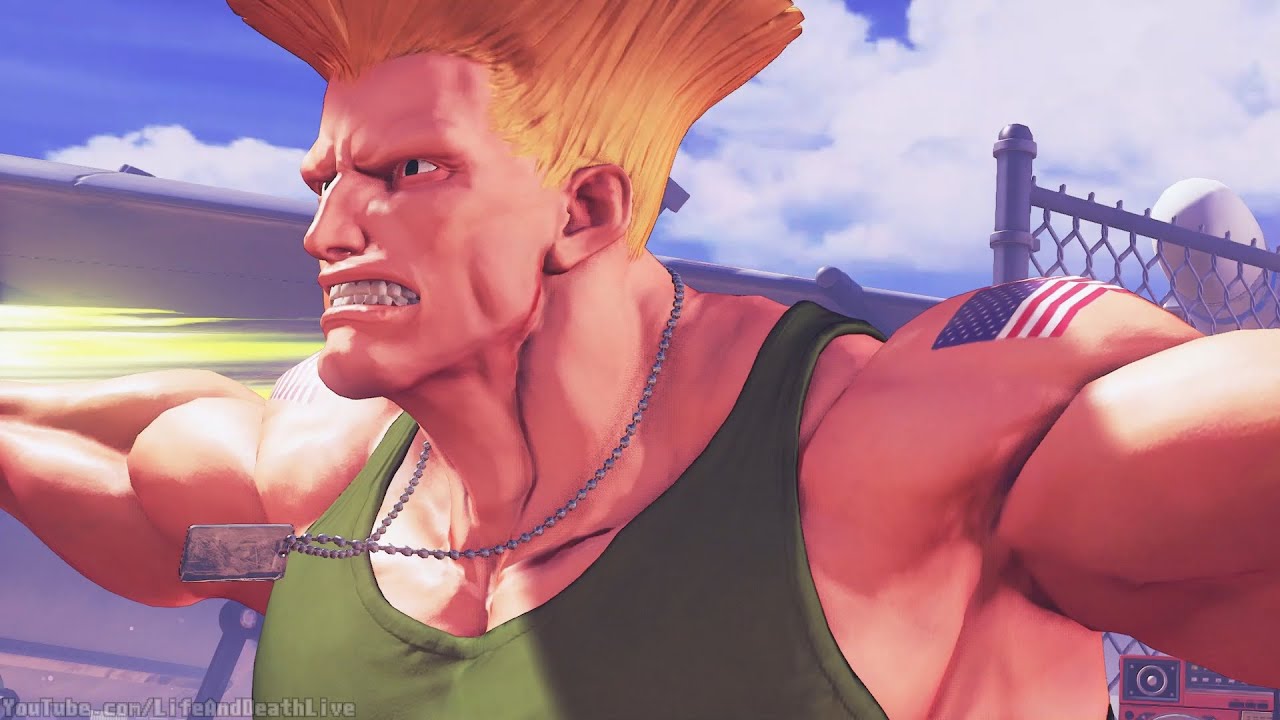 Street Fighter V - Guile Intro, Critical Art, Victory Pose and All ...