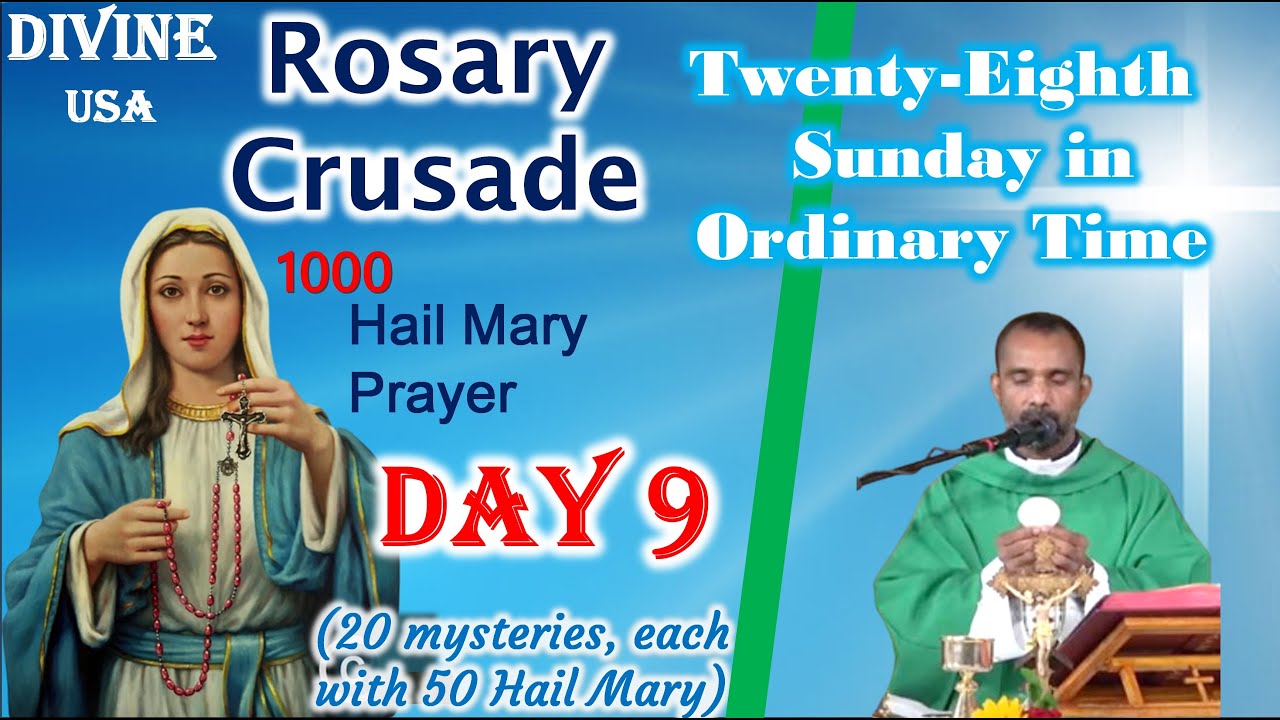 LIVE: 9th OCT | Sunday Holy Mass & Adoration | Rosary Crusade Day 9 ...