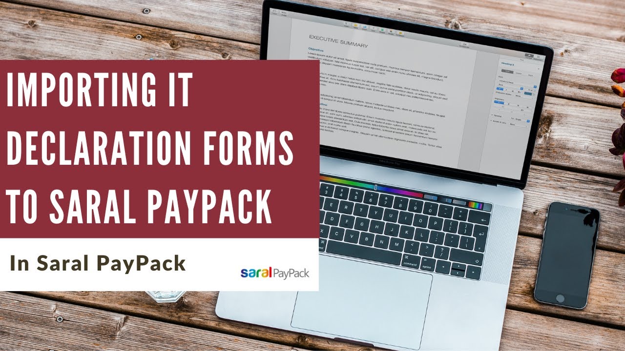 Importing IT Declaration forms to Saral PayPack - YouTube