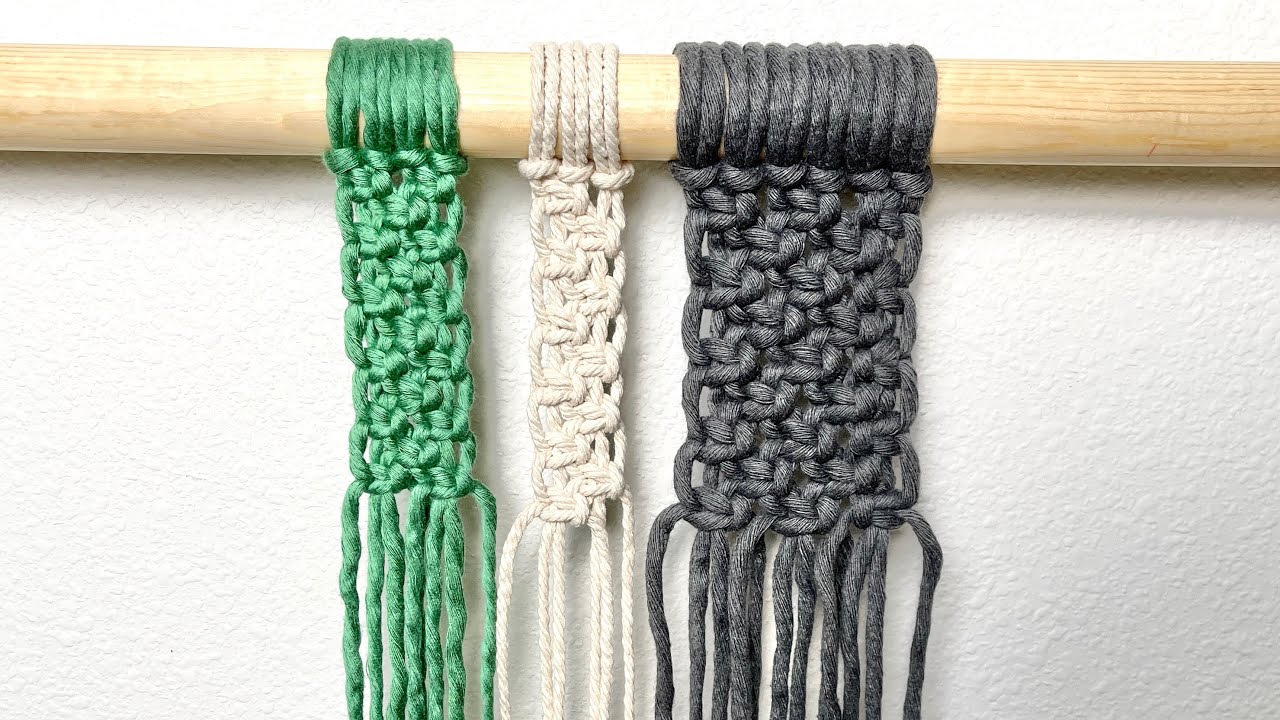 Macrame Square Knot Patterns - YouTube