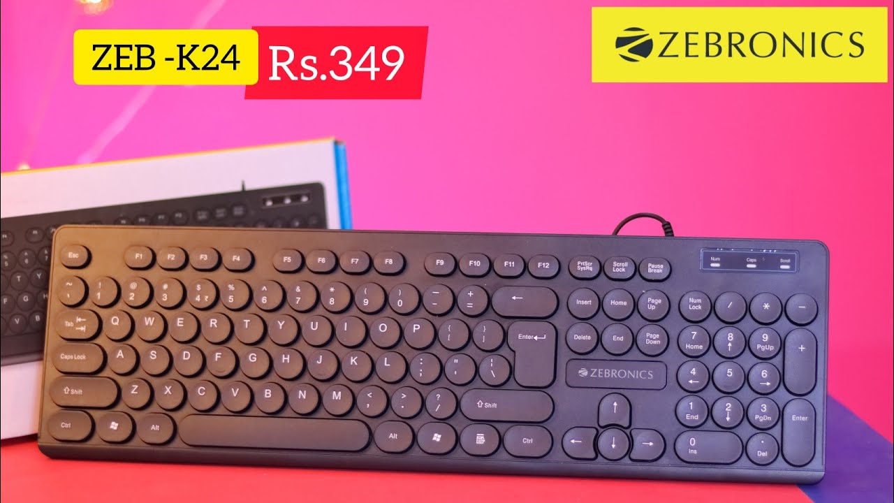 Zebronics K24 USB Keyboard Unboxing And Detailed Review in Hindi - YouTube
