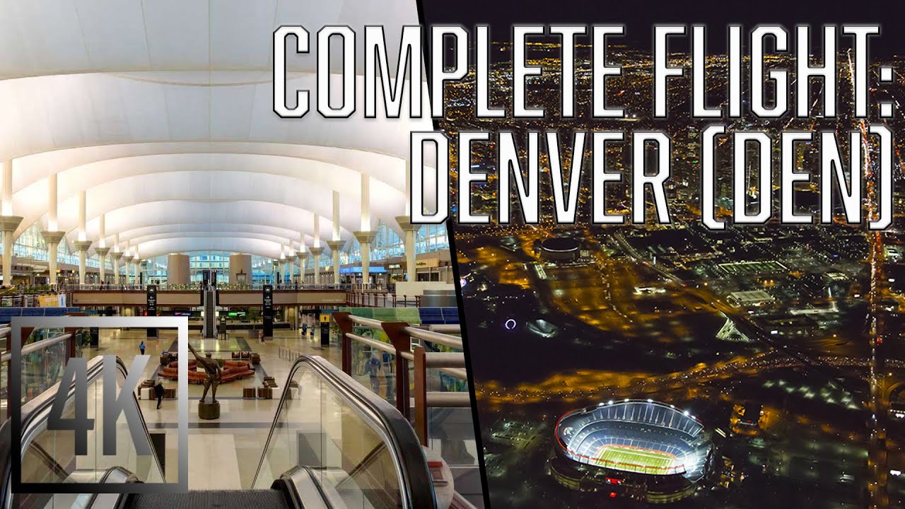 COMPLETE Dark Flight Ambience | Denver International (DEN) | Takeoff ...