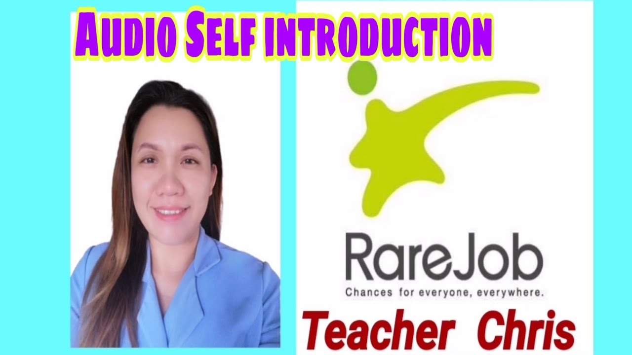 My Actual Audio Self Introduction in RareJob! ️ - YouTube