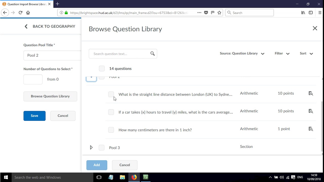 How to build a test in Brightspace - YouTube