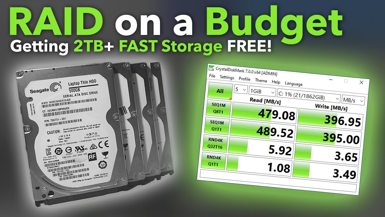 RAID Storage on a Budget (FAST 2TB+ for FREE!) - YouTube