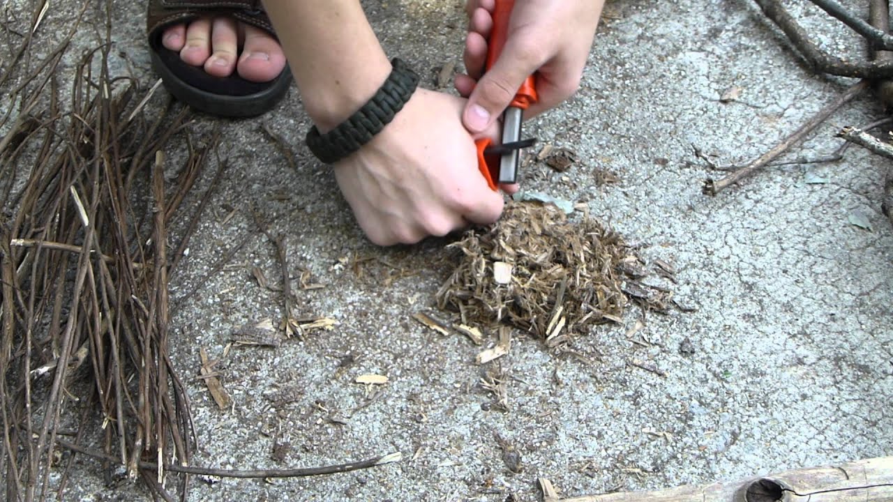 Fire making tutorial with a firesteel - YouTube
