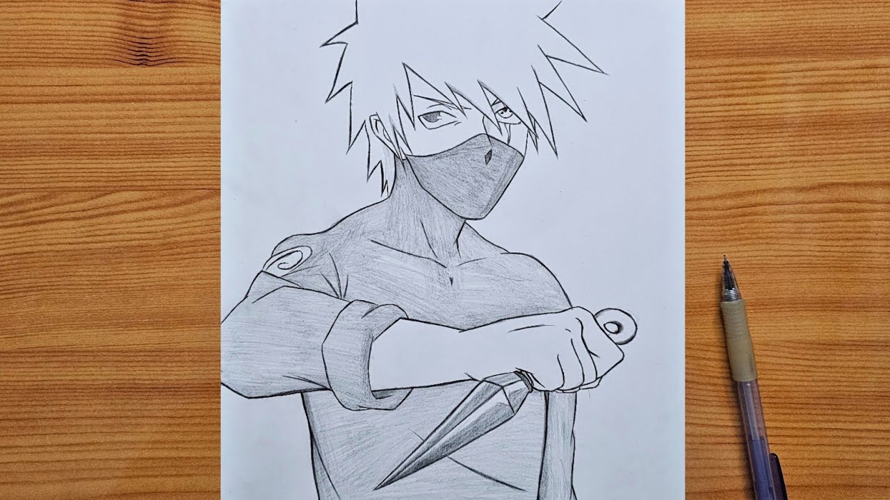 How to draw Kakashi Hatake from Naruto | Kakashi step by step | easy ...