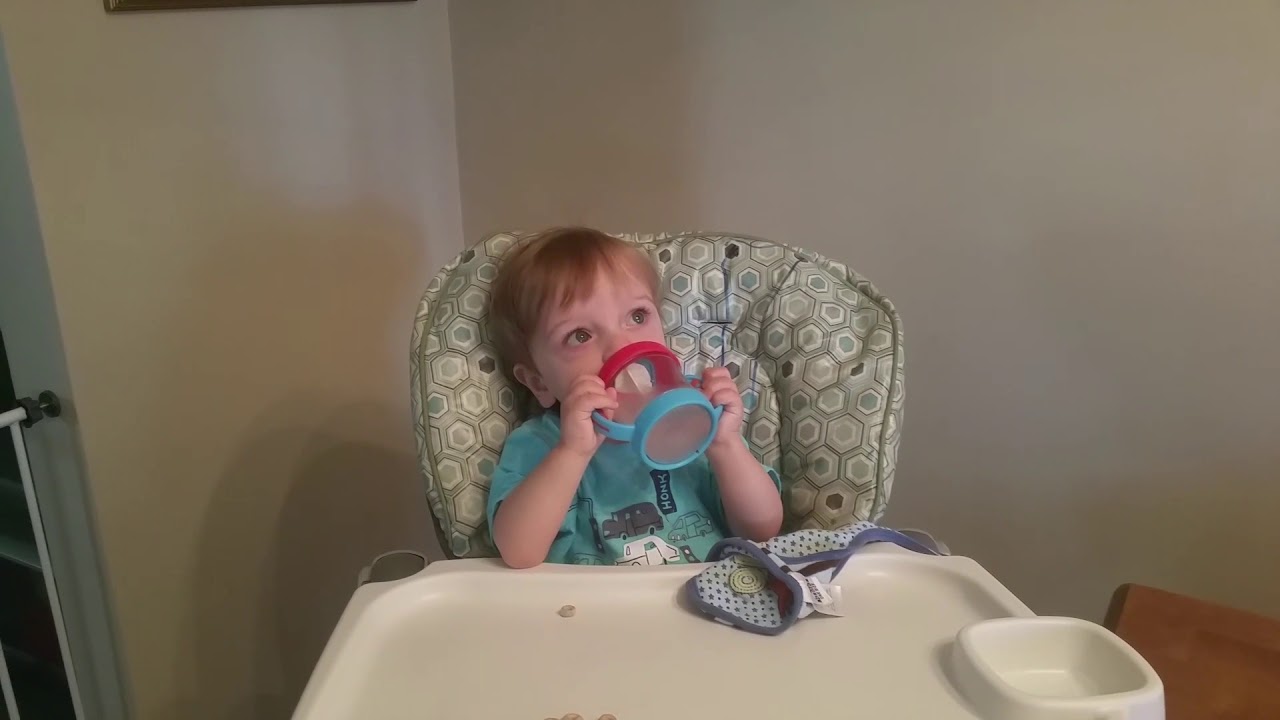 Good morning, Owen drinks lemonade - YouTube