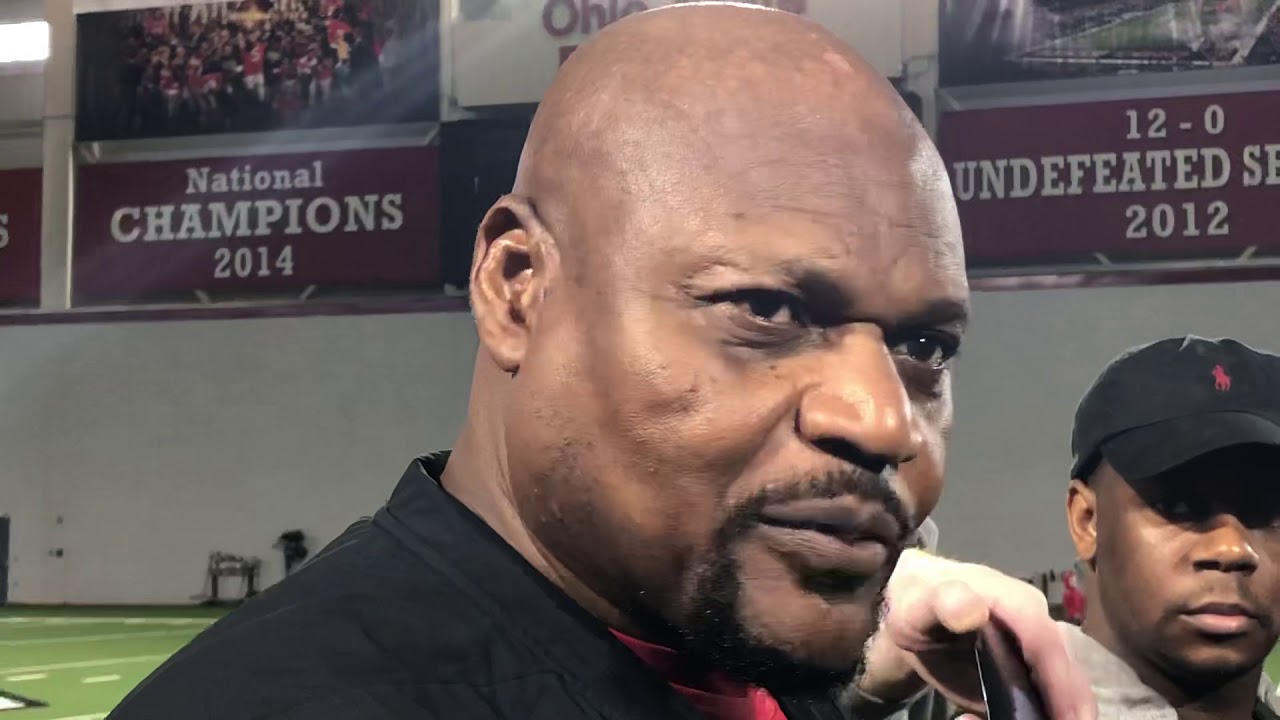Coach Larry Johnson Discusses Ohio State DL During Spring Camp ...