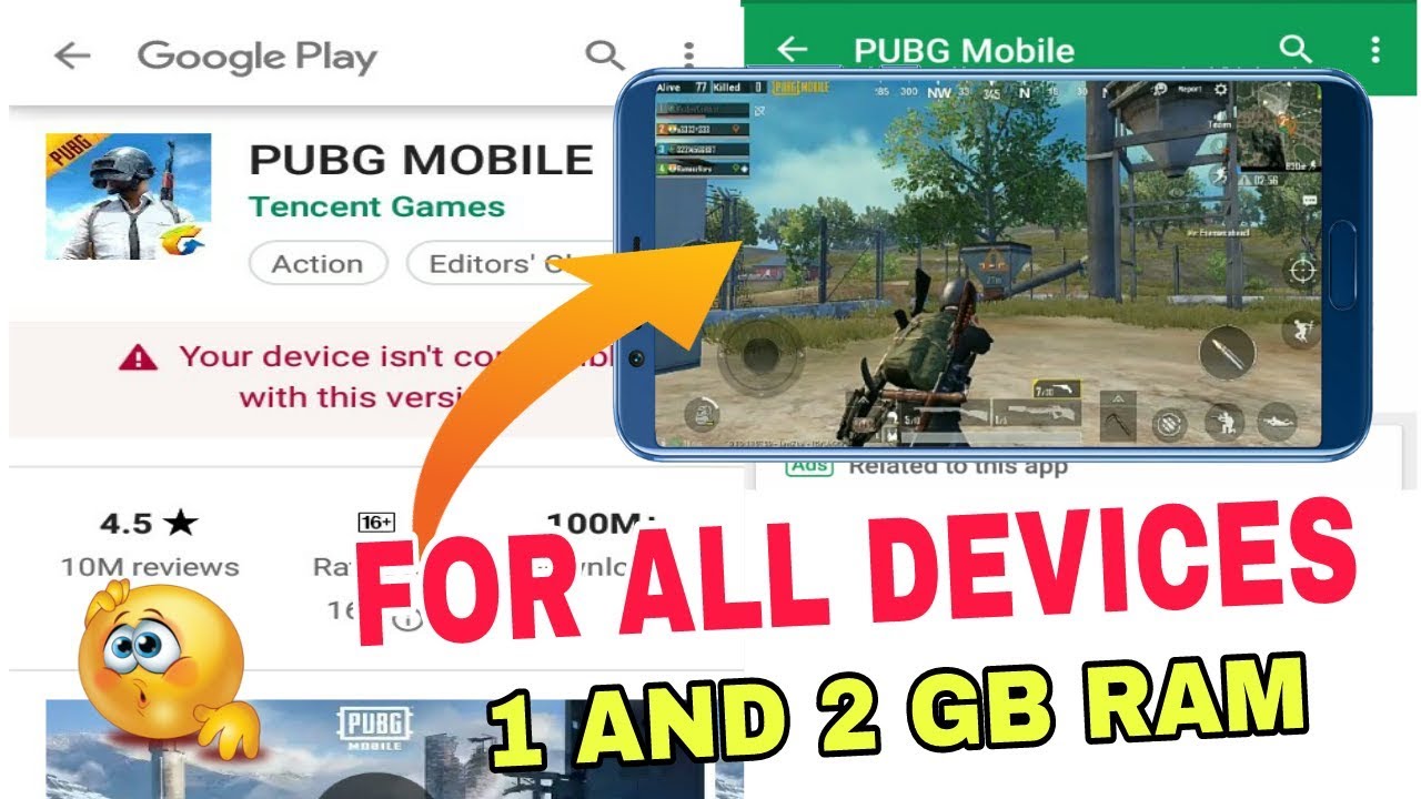 Play Pubg Official In 1gb Ram Without Lag How To Play Pubg Official