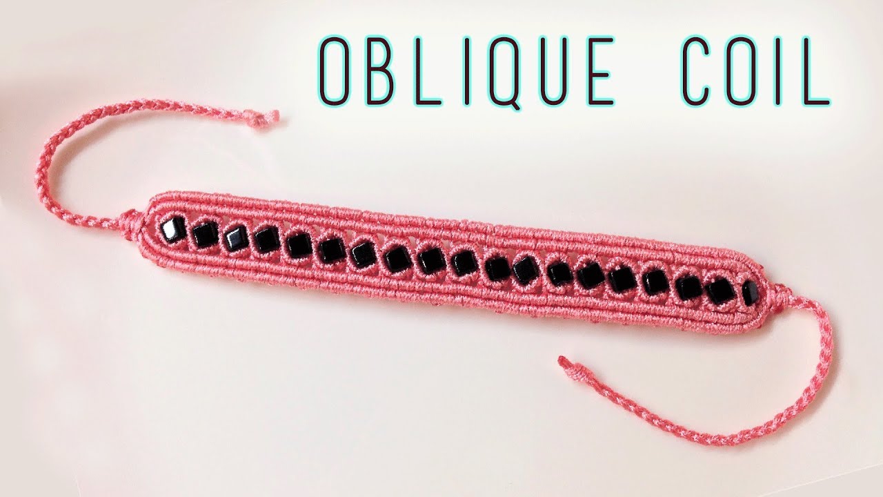 Macrame tutorial: The oblique coil DIY bracelet - Very elegant handmade ...