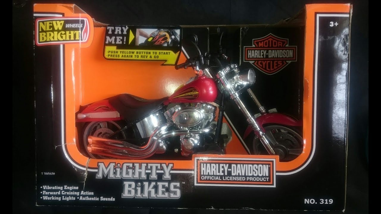Mini Harley Davidson 33cm New Bright - YouTube