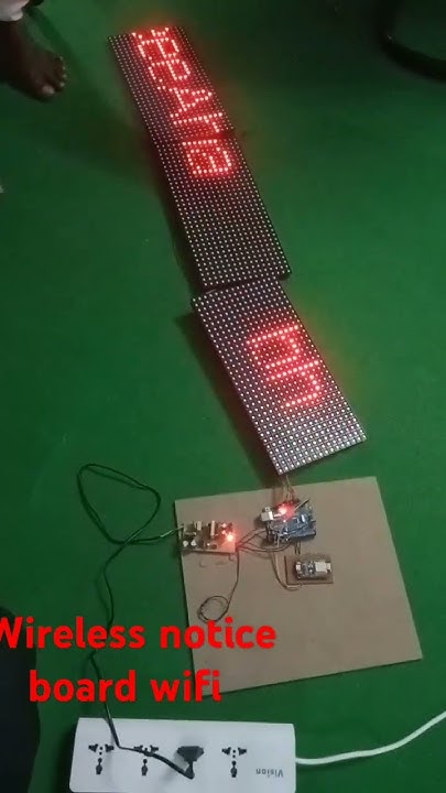 wireless notice board using Wi-Fi connection - YouTube