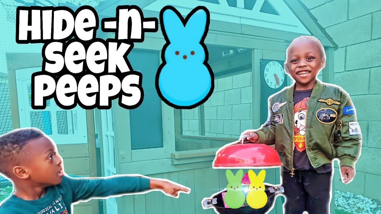 HIDE and SEEK HUNTING EASTER PEEPS JOHNNY JOHNY YES PAPA - YouTube