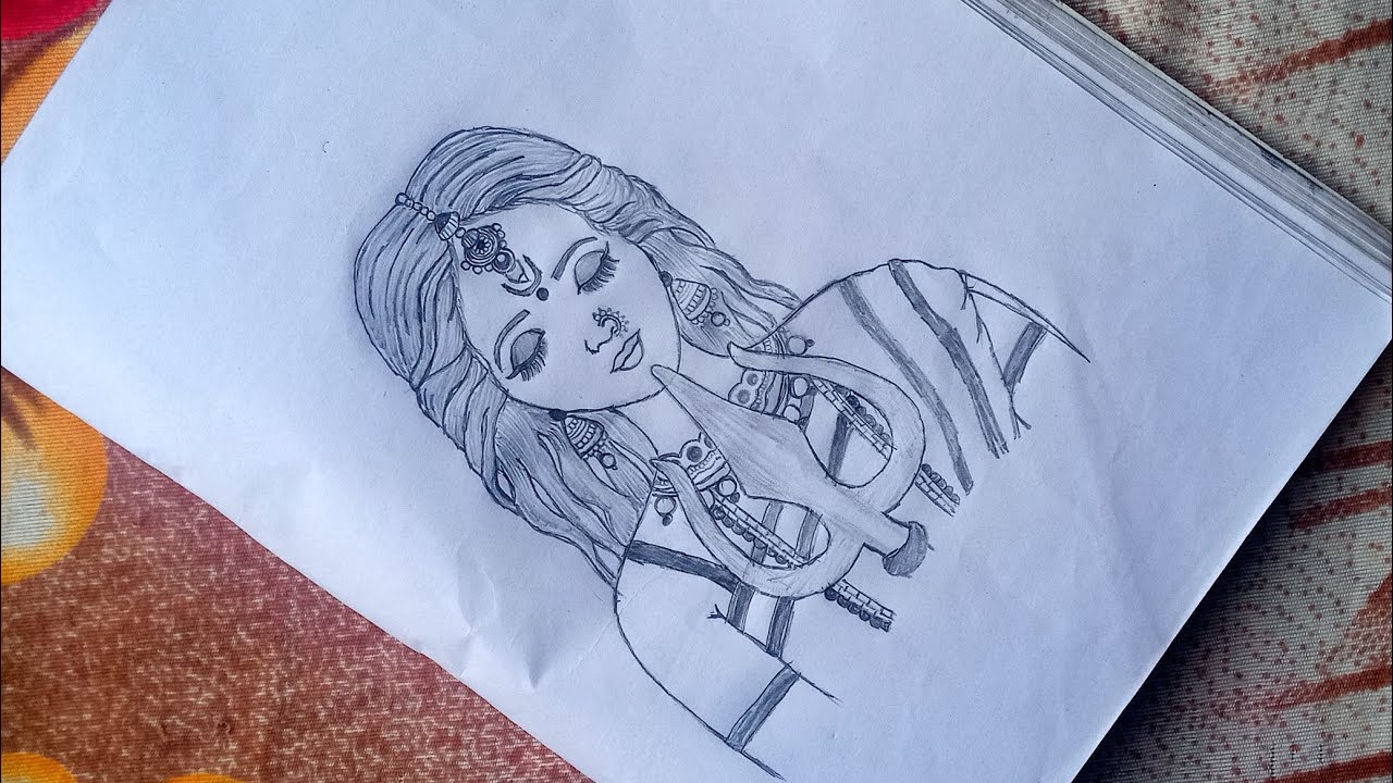 MAA Durga Prachandika Roop Sketch Drawing Easy Pencil Drawing 💯💯💯 - YouTube