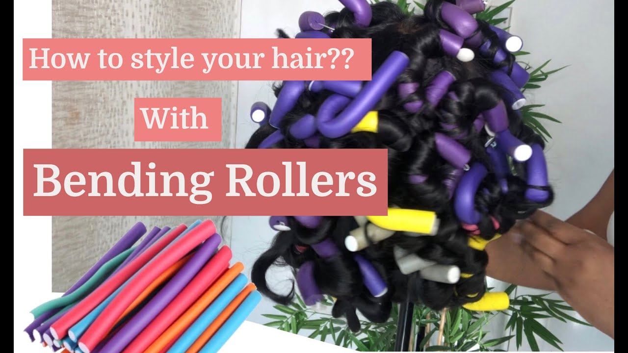 How to style your hair with bending rollers, spiral curls - YouTube