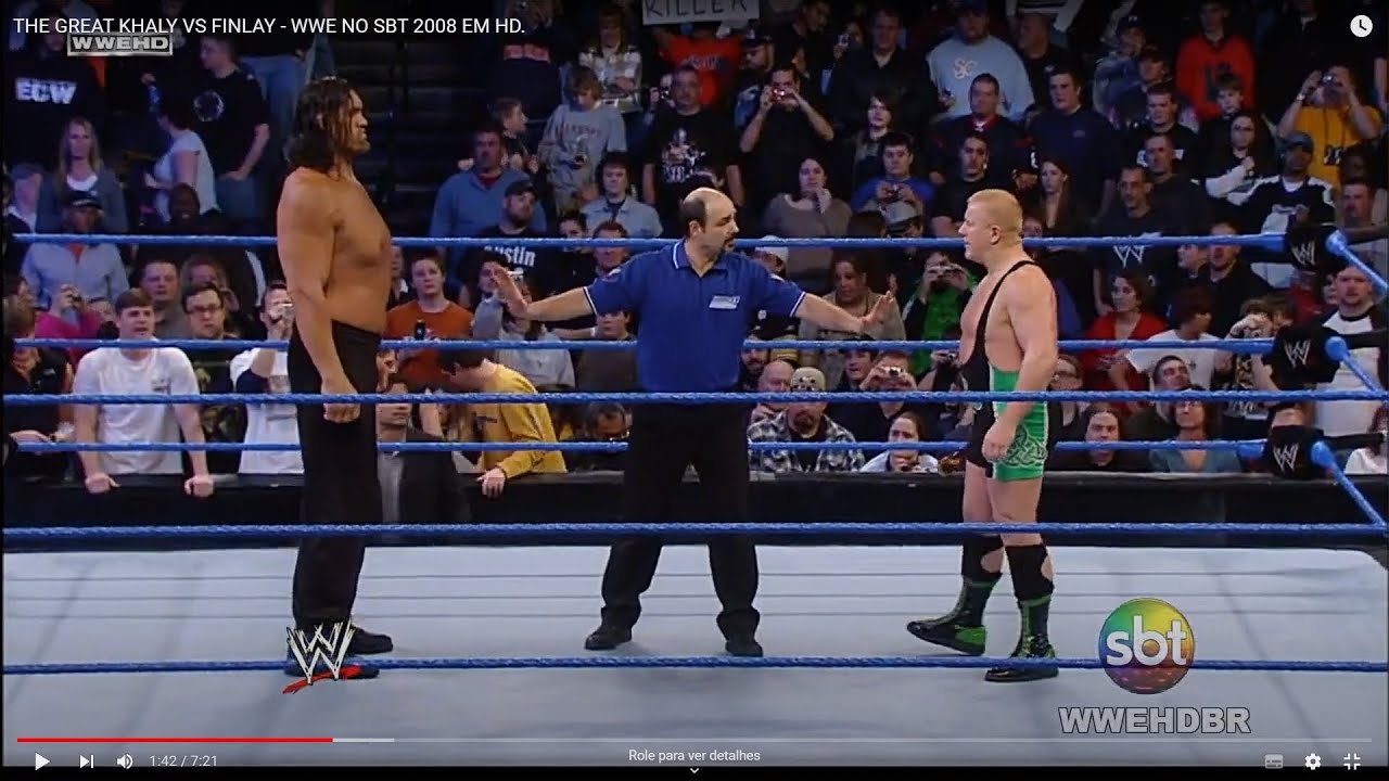 THE GREAT KHALI VS FINLAY - WWE NO SBT 2008 EM HD. - YouTube