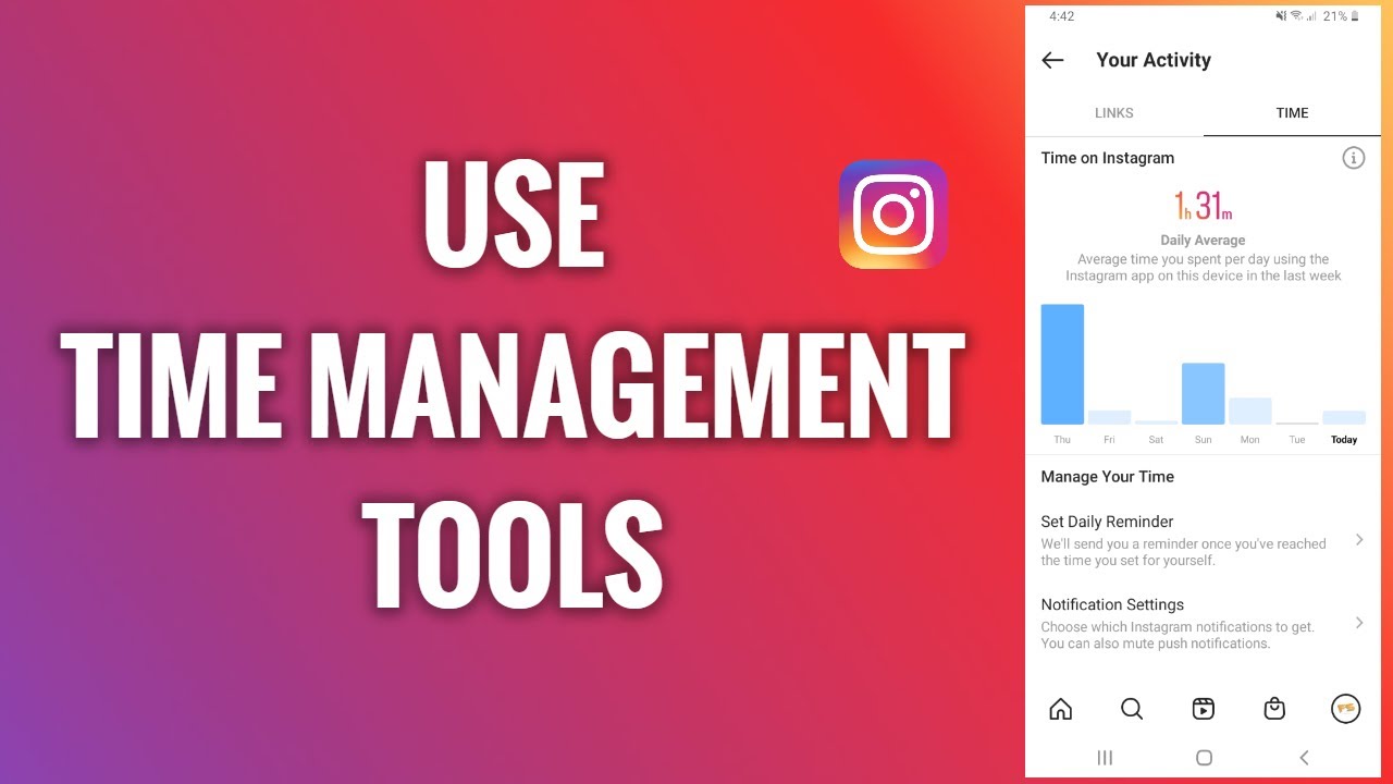 How To Use Time Management Tools On Instagram - YouTube